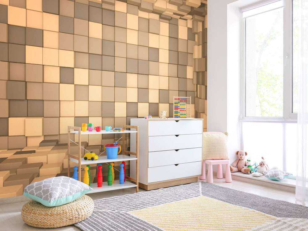 Fototapet - 3D Minecraft-kloss - Tapet.com