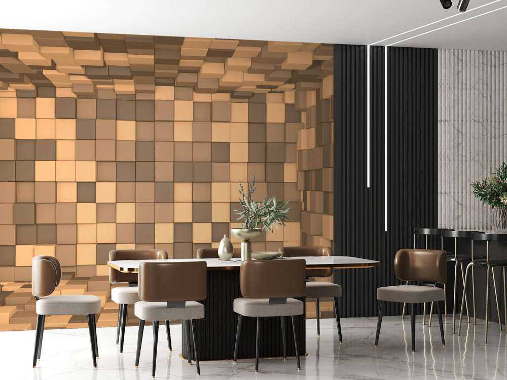 Fototapet - 3D Minecraft-kloss - Tapet.com